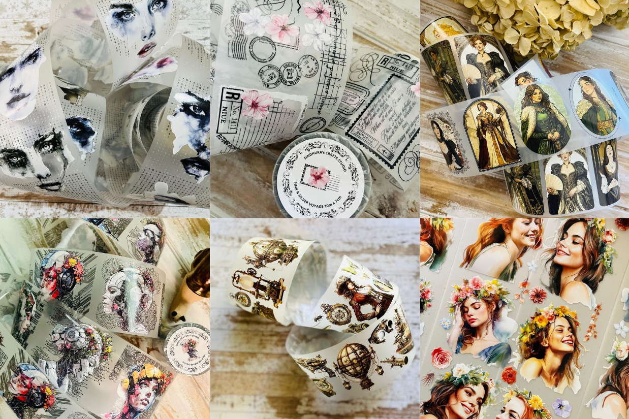 Artful PET Tapes & Treasures for Your Journal – Sindhura's Crafts Studio